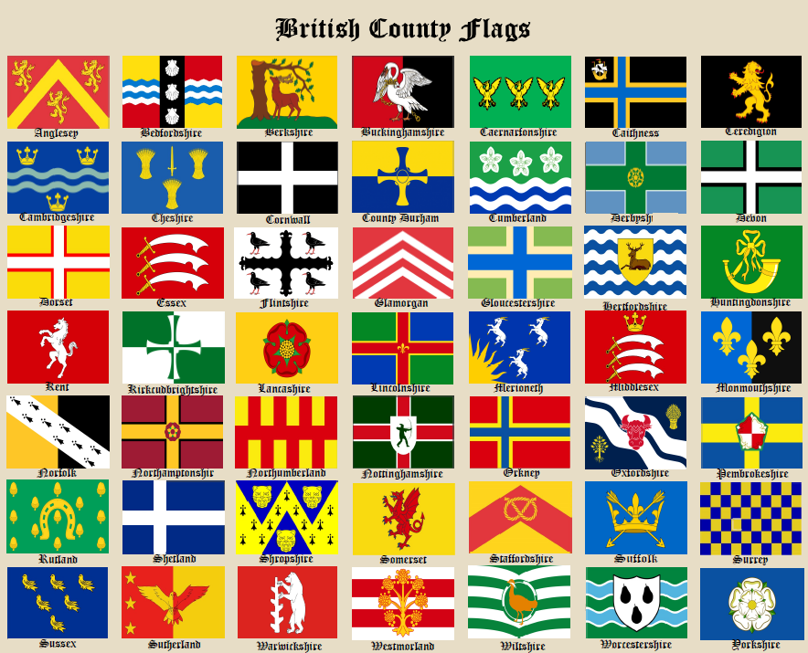 Recognised County Flags | British County Flags